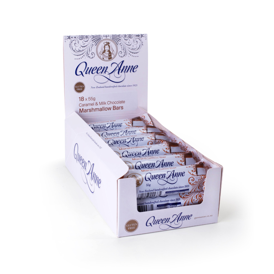 PARTY BOX - x18 55g Milk Chocolate Caramel & Marshmallow Bars — Queen ...