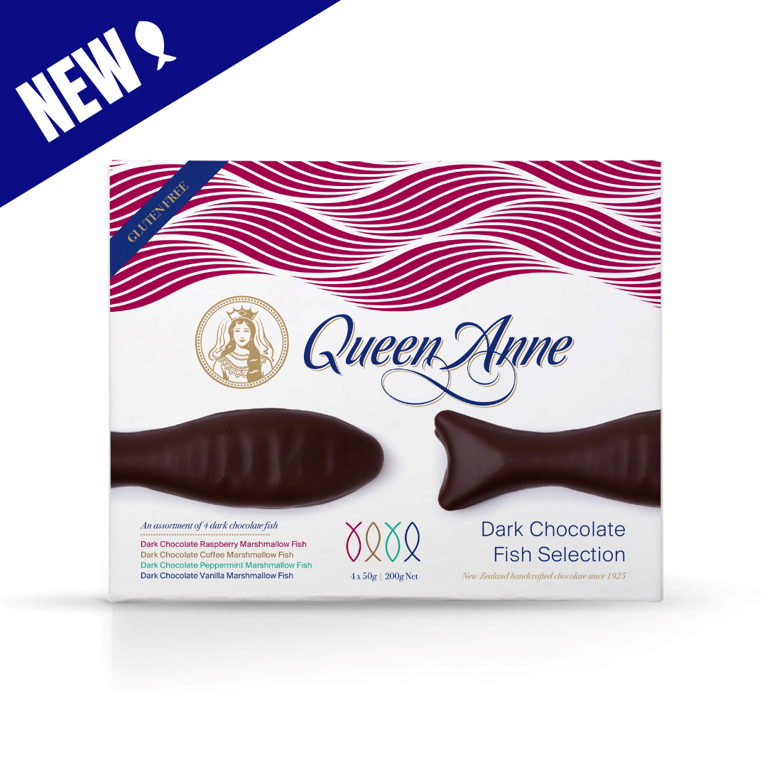 Dark Chocolate Fish Selection 200g - (Raspberry, Coffee, Peppermint, V ...