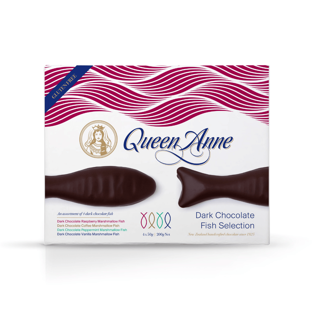 Dark Chocolate Fish Selection 200g - (Raspberry, Coffee, Peppermint, V ...